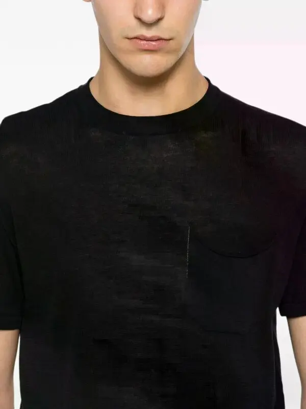 VELA SHOP Chest-pocket Short-sleeve T-shirt
