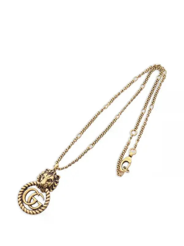 Gucci Lion Head Necklace - Gold