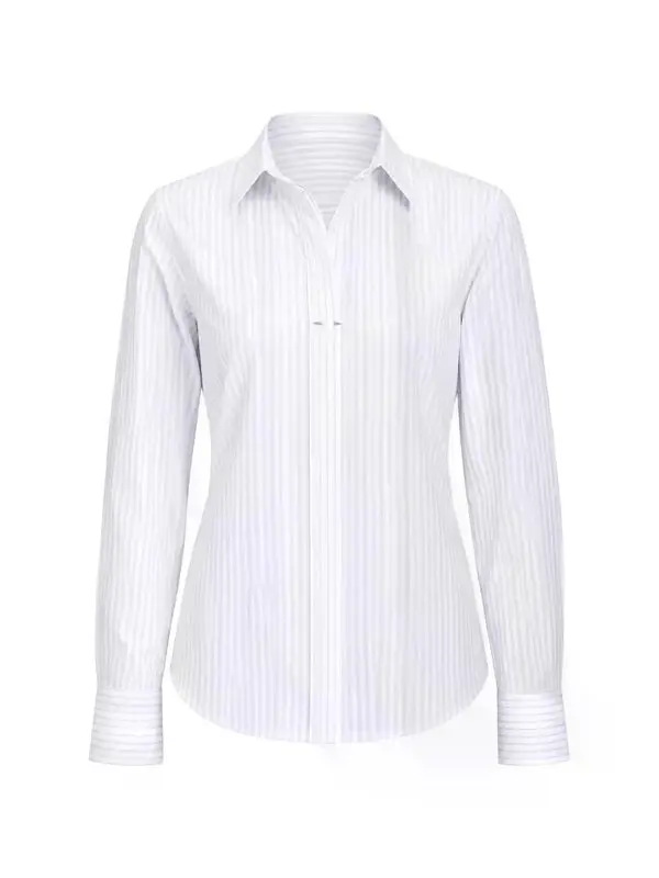 Barbara Bui Striped Long-sleeve Shirt - White
