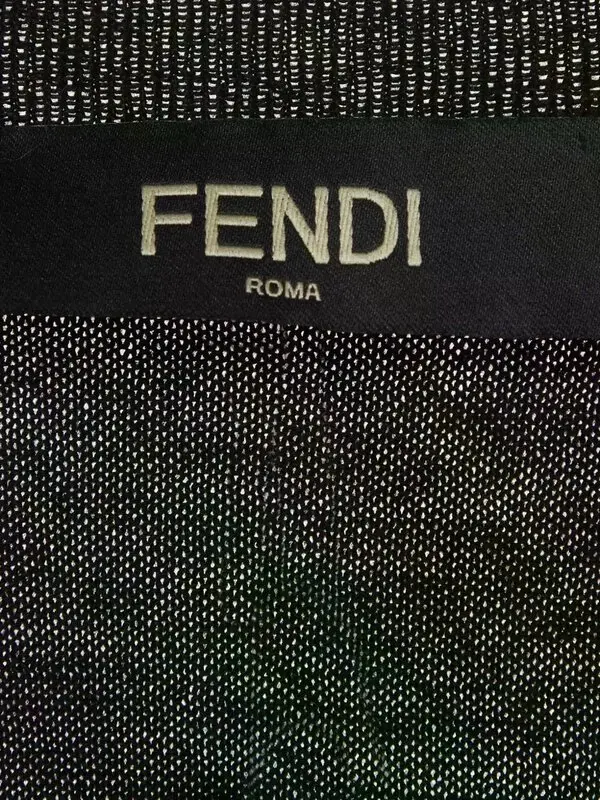 Fendi Wool Logo Embroidered Crew Neck Sweater