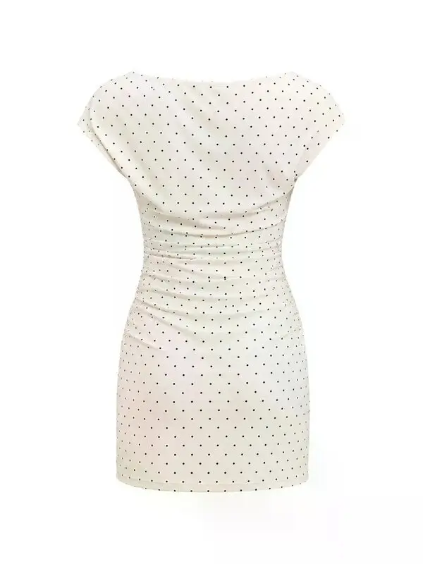 SOLAQUA Emanuela Polka-dot Mini Dress