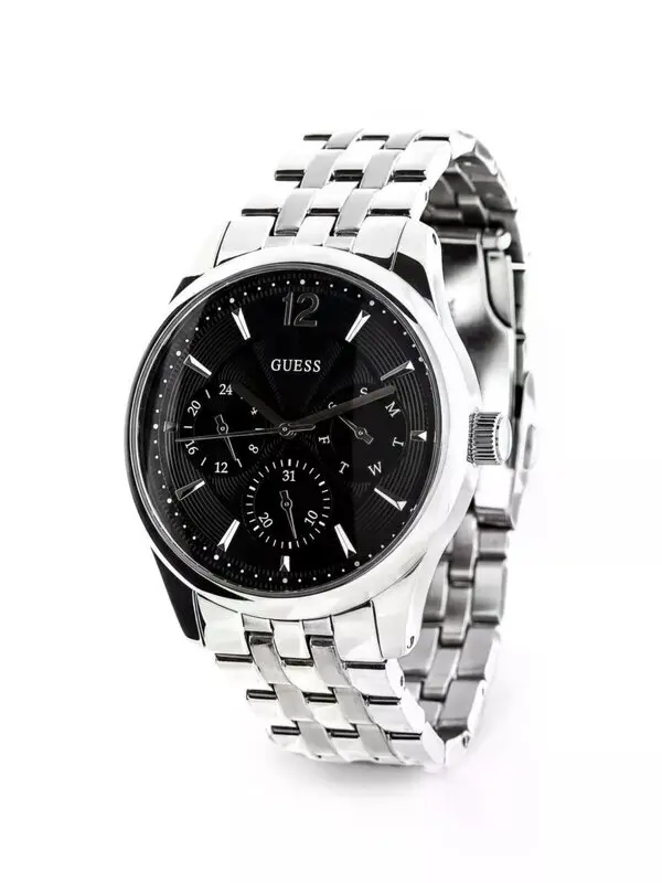 Guess Asset 43mm Watch With Link Bracelet - Black