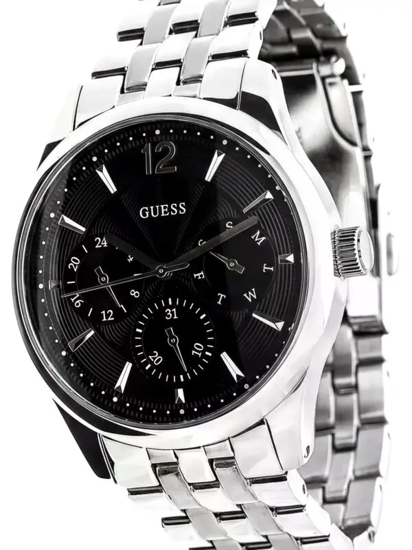 Guess Asset 43mm Watch With Link Bracelet - Black