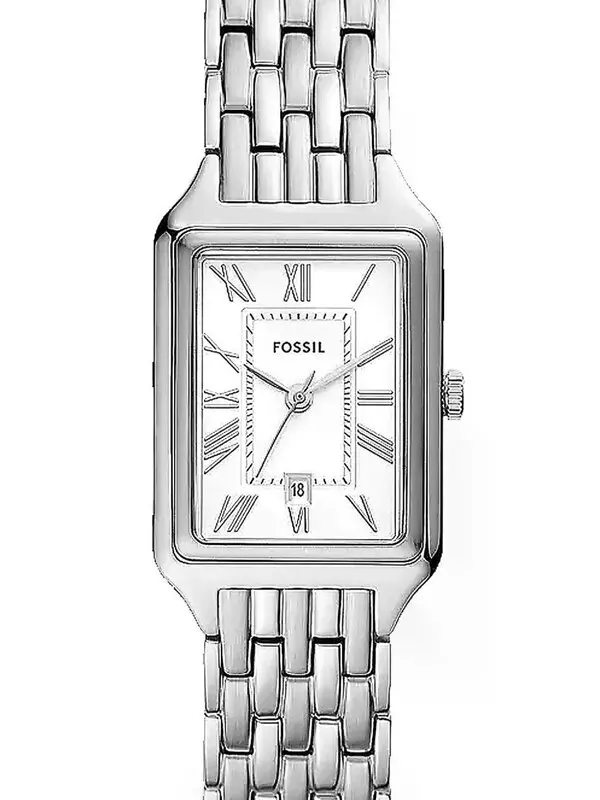 Fossil Raquel Stainless Steel Watch With Roman Numeral Indices - White