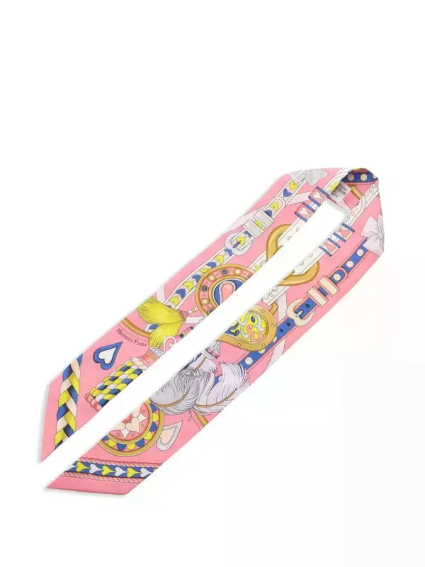 Hermès 2010s Harnais De Coeur Scarf - Pink