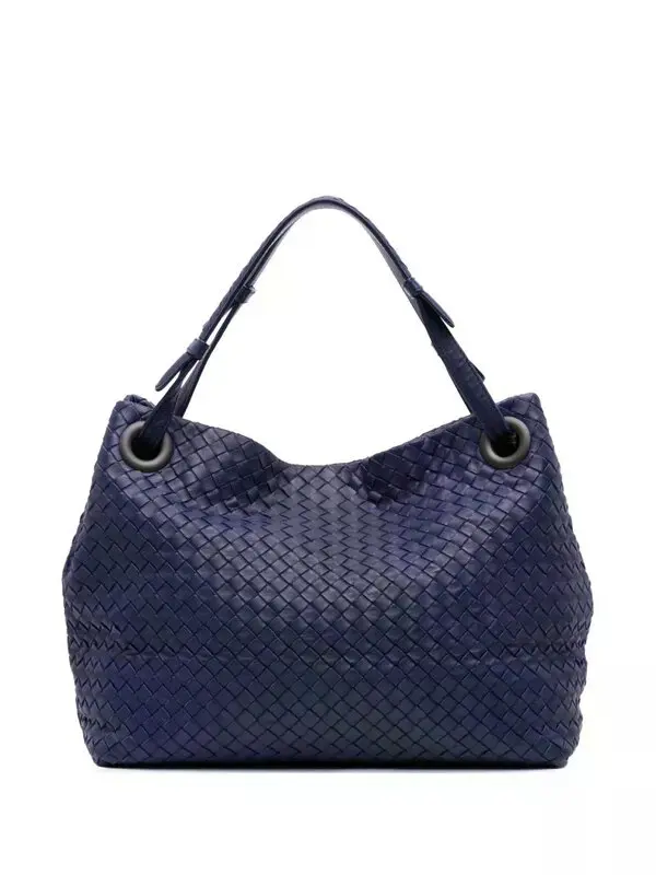 Bottega Veneta Medium Nappa Intrecciato Garda Tote Bag - Blue