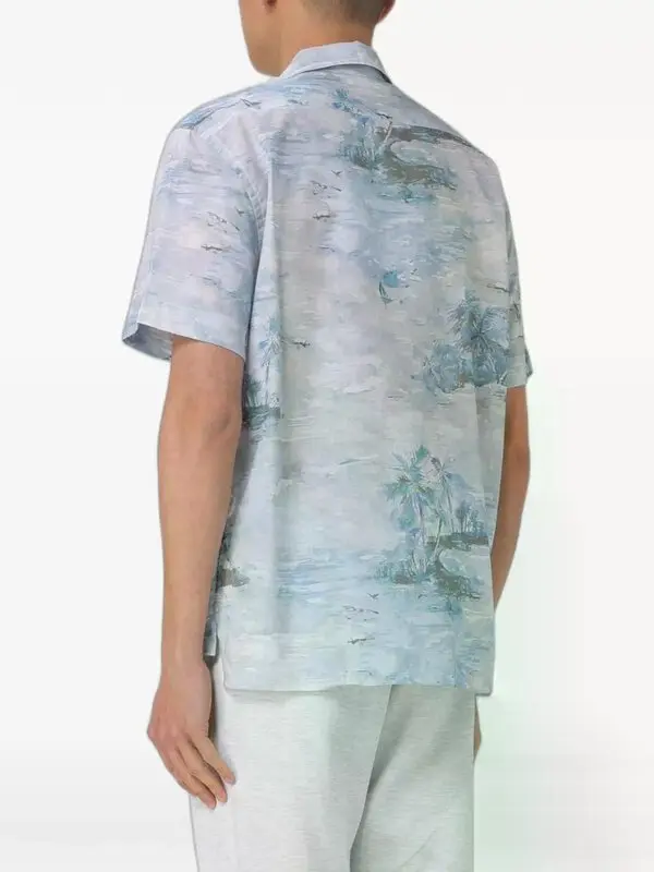 Eleventy Graphic-print Short-sleeve Shirt