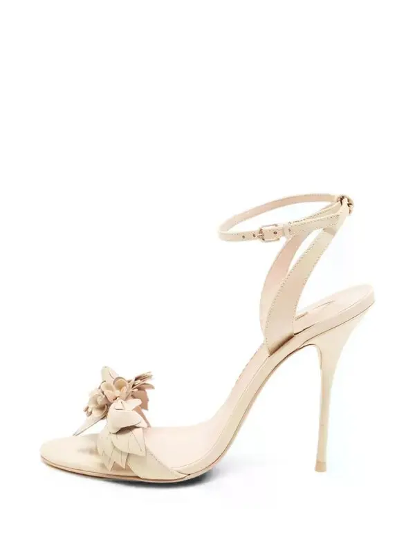 SOPHIA WEBSTER Lilico Floral-embellished Heeled Sandals - Neutrals