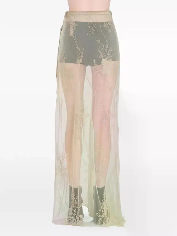 ANN DEMEULEMEESTER Embroidered Wrap Maxi Skirt