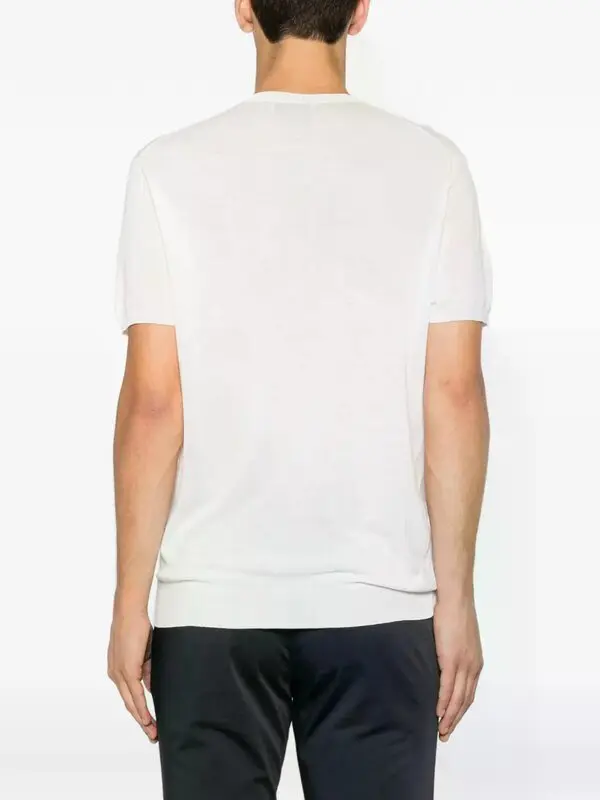 VELA SHOP Ribbed Crew Neck Short Sleeve Sweater