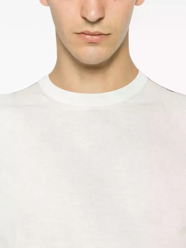VELA SHOP Ribbed Crew Neck Short Sleeve Sweater