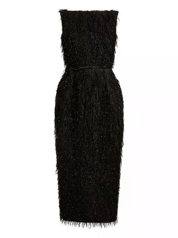 Erdem Sleeveless Pencil Dress With Tie Detail - Black