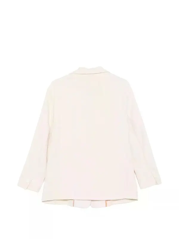 Momoni Mindy Herringbone Weave Notched Lapel Blazer