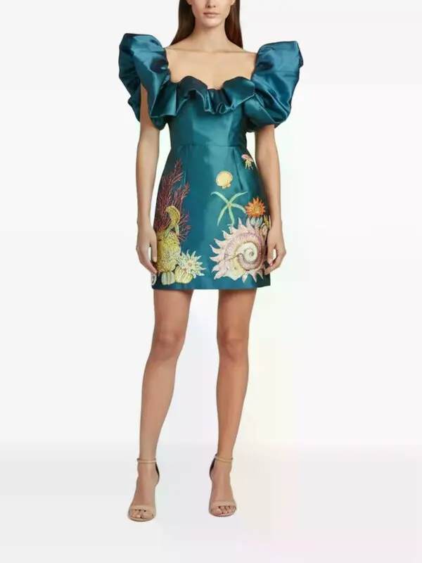 ALEMAIS Dorian Midi Dress - Blue
