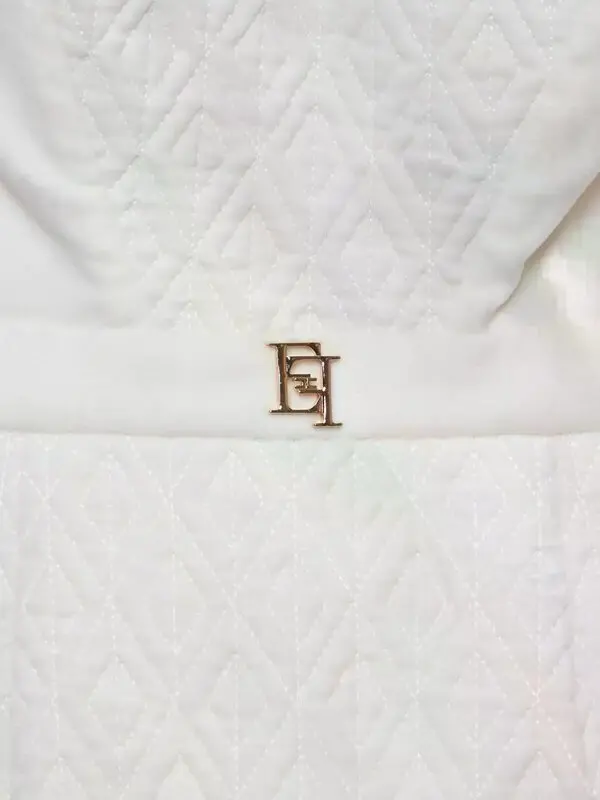 Elisabetta Franchi Strapless Quilted Mini Dress