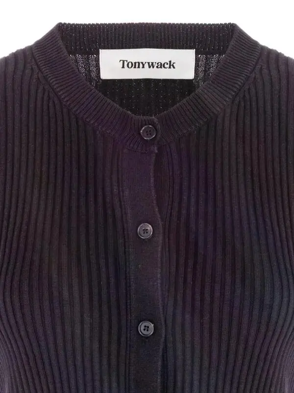 TONYWACK Ribbed Knit Cardigan