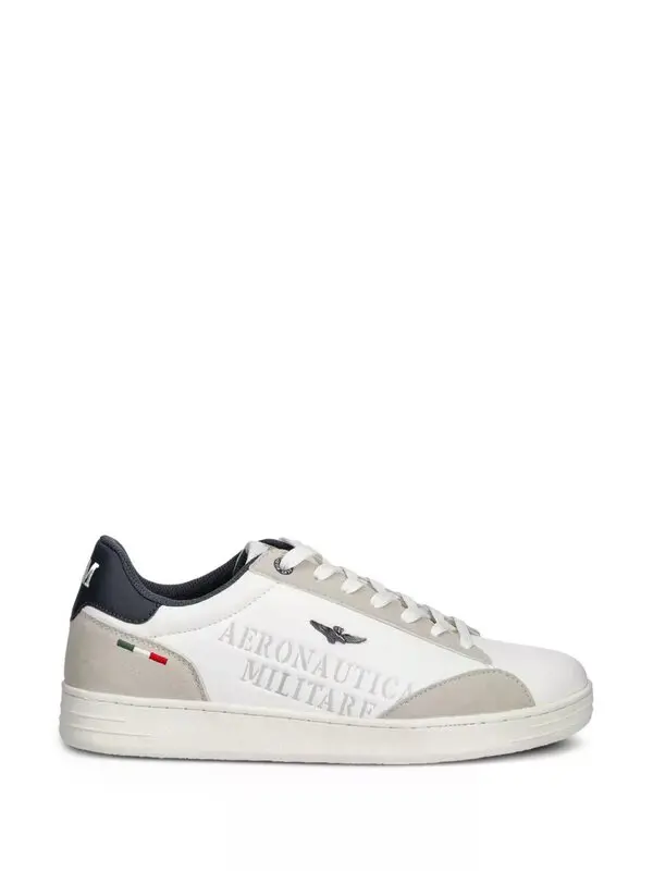 AERONAUTICA MILITARE Logo Lettering Lace-up Low-top Sneakers - White
