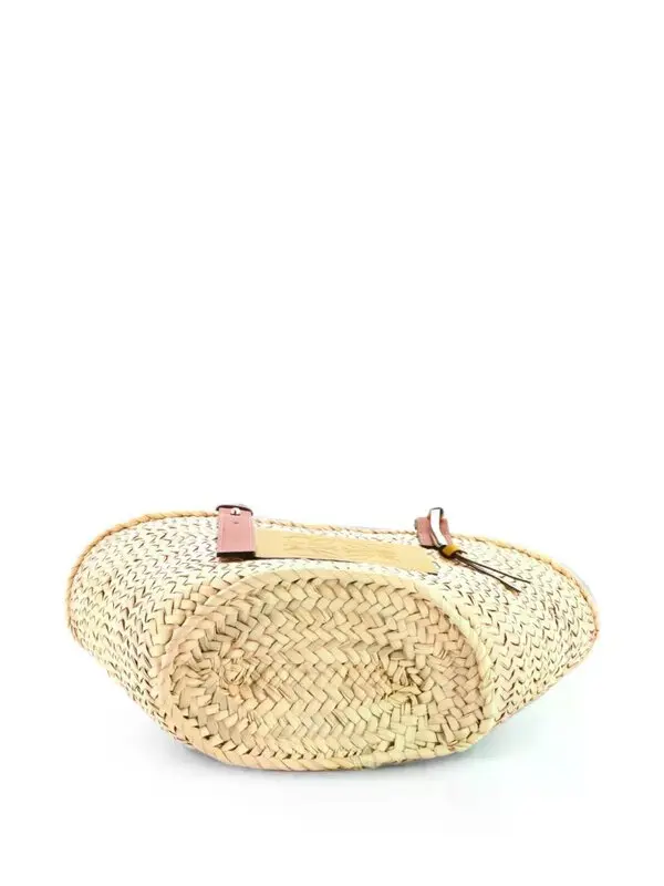 Loewe Braided Handle Basket Raffia Medium Tote Bag