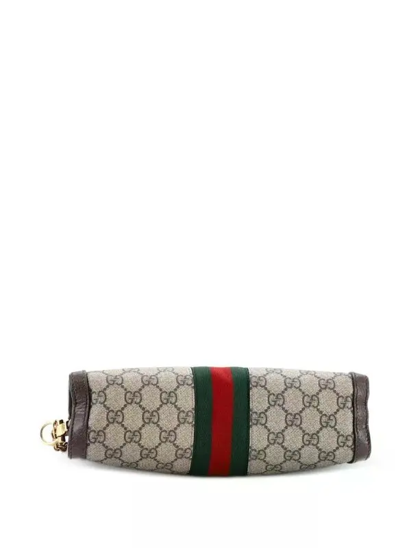 Gucci Ophidia Chain Shoulder Bag Gg Coated Canvas - Brown
