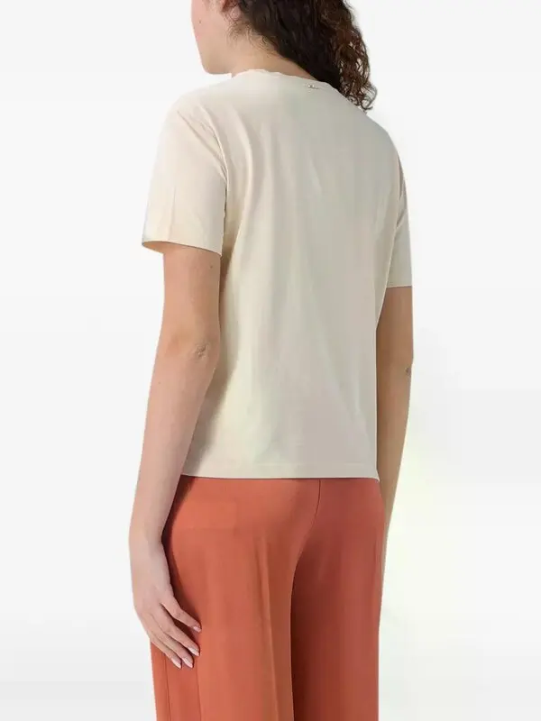 TWINSET Embroidered T-shirt - Neutrals