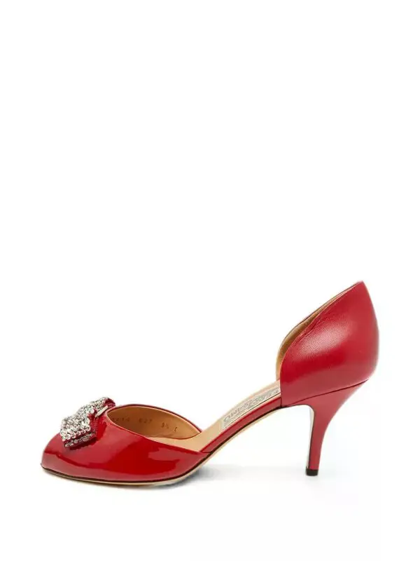 FERRAGAMO Belinda Embellished Sandals - Red