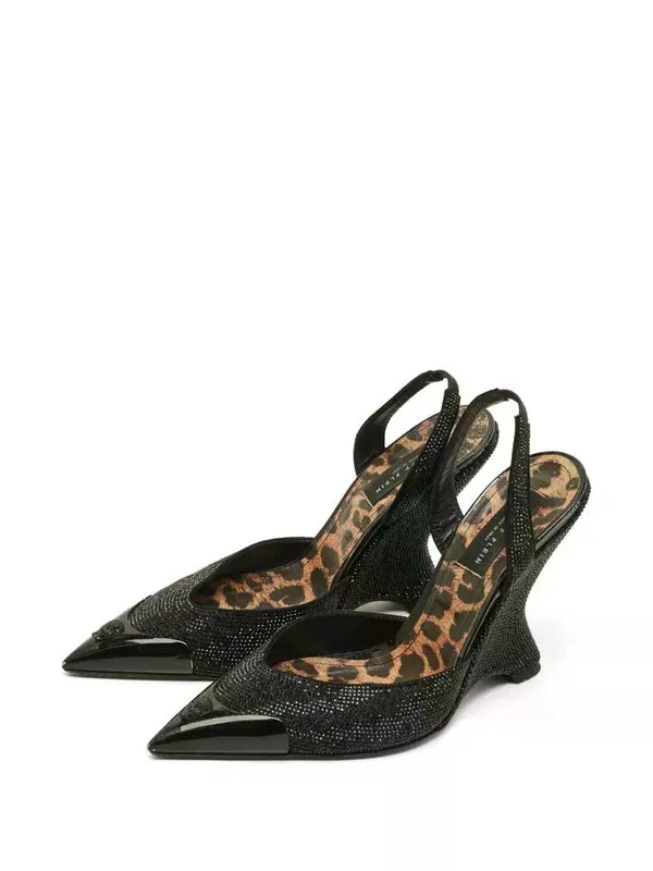 Philipp Plein Crystal-embellished Slingback Pumps