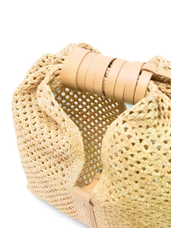 Casadei Open-work Top-handle Tote Bag - Neutrals
