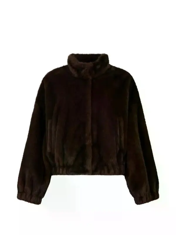 Max Mara Faux Fur Coat - Brown