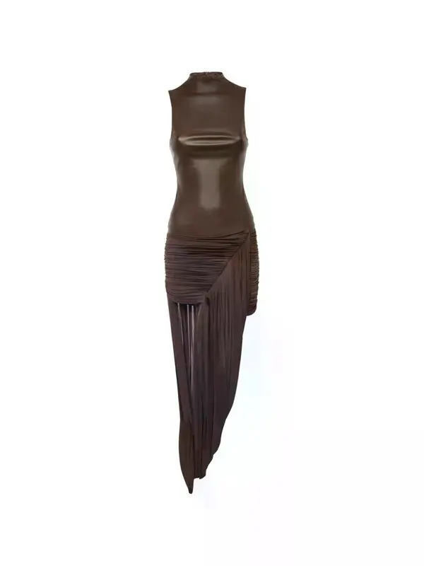 424 Mesina Draped Maxi Dress - Brown