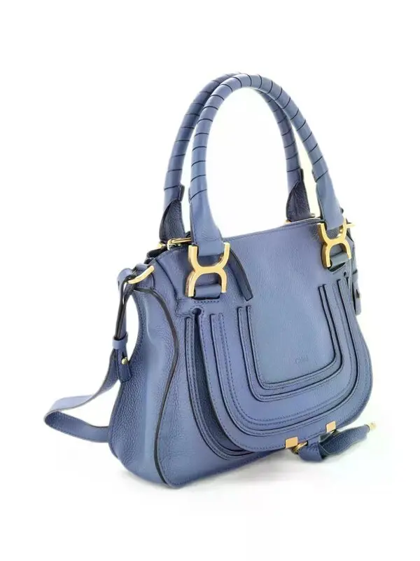 Chloé Marcie Leather Small Satchel - Blue