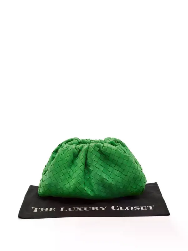 Bottega Veneta The Pouch Clutch Bag - Green