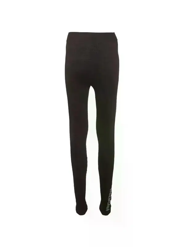 Balenciaga Logo-intarsia Leggings - Black
