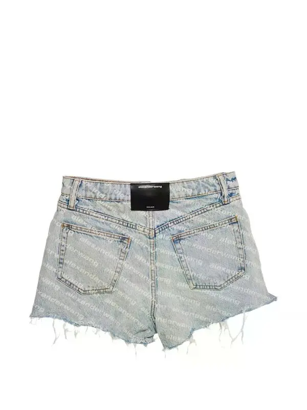 Alexander Wang Bite Logo-print Denim Shorts