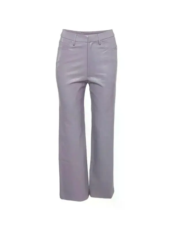 ROTATE BY BIRGER CHRISTENSEN Embossed Faux-leather Trousers - Purple