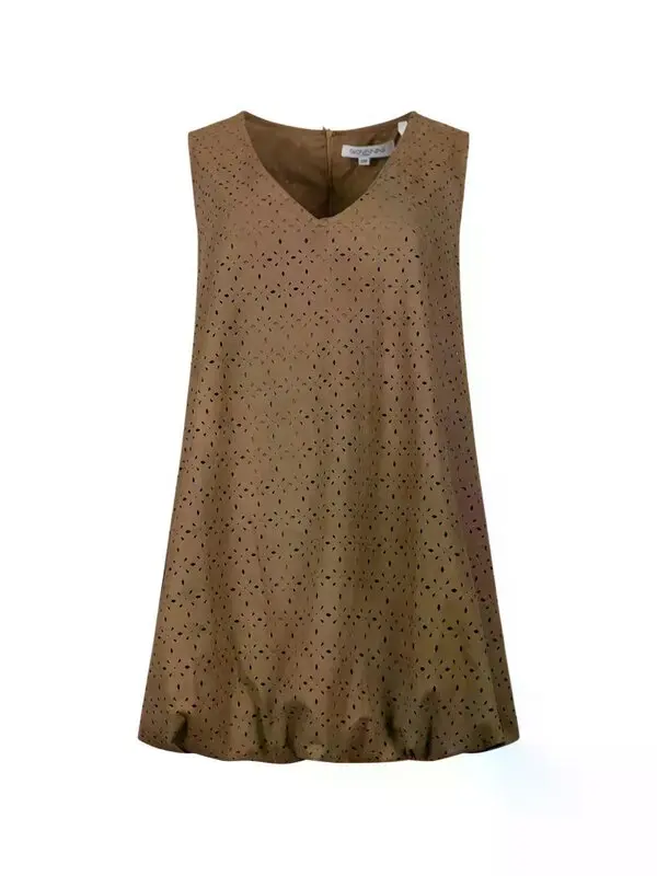 GIOVANNI PARIS Broderie Anglaise Bubble Hem Dress