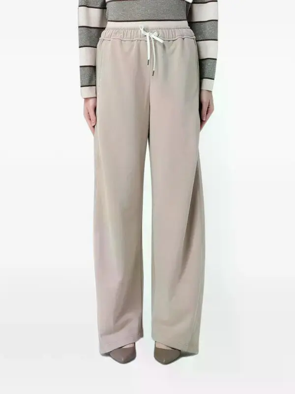 Brunello Cucinelli Drawstring Wide-leg Trousers - Neutrals