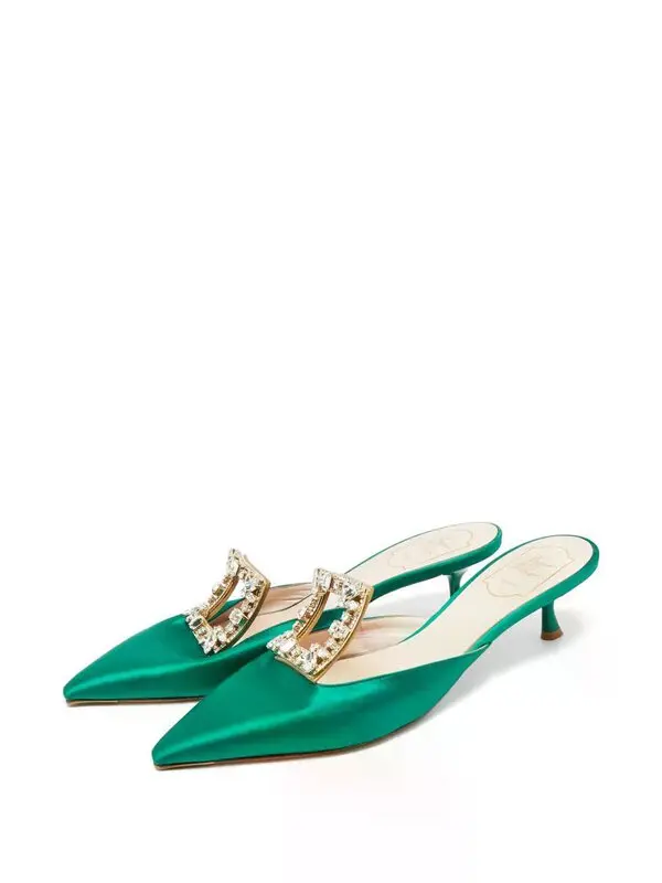 ROGER VIVIER Crystal-embellished Mules