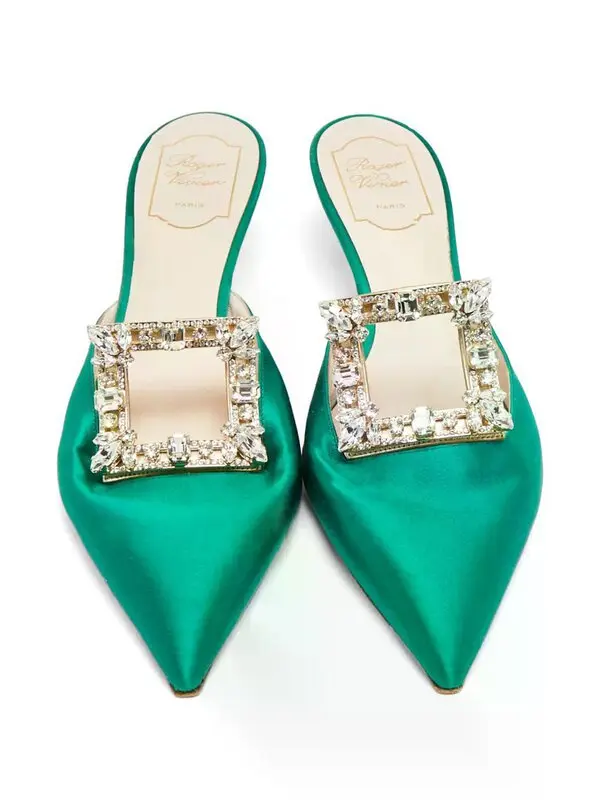 ROGER VIVIER Crystal-embellished Mules