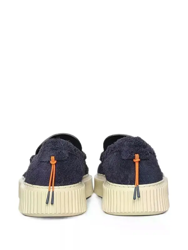 BARACUTA Textured Platform Loafers