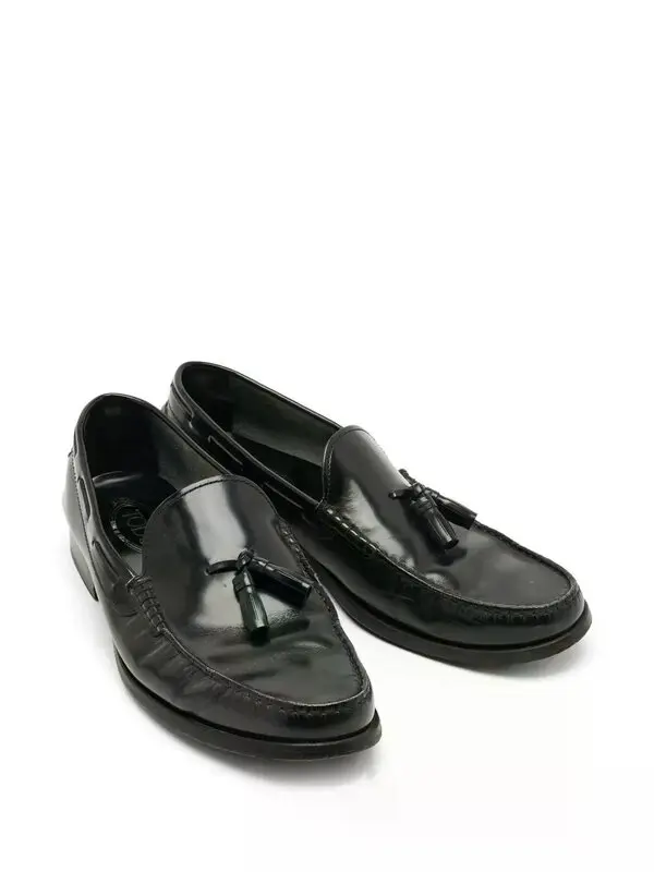 TOD'S Leather Tassel Fringe Loafers