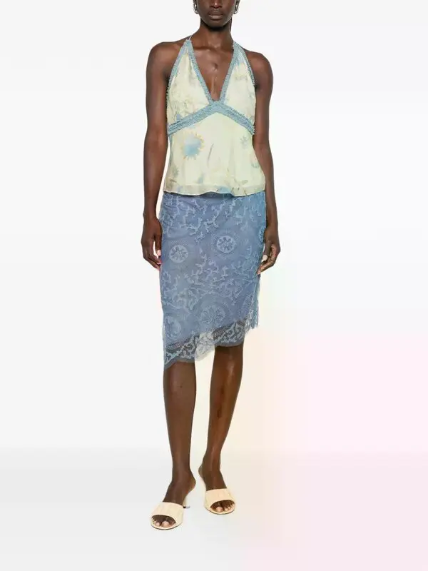 SIR. Cecile Floral-print Halterneck Top