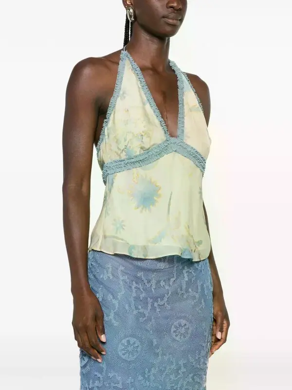 SIR. Cecile Floral-print Halterneck Top