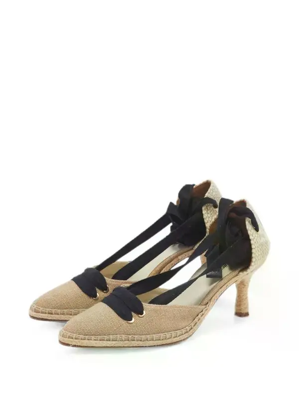 Manolo Blahnik X Castañer Ankle Wrap Pumps