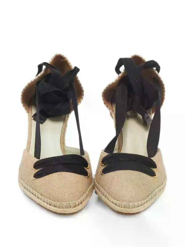 Manolo Blahnik X Castañer Ankle Wrap Pumps
