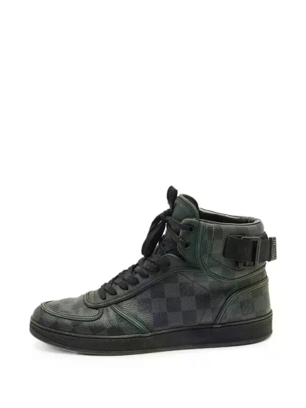 LOUIS VUITTON Rivoli Lace-up Leather Sneakers - Grey