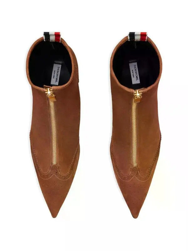 Thom Browne 90mm Wingtip Suede Ankle Boots