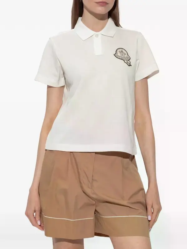 Moncler Logo Patch Piqué Polo Shirt