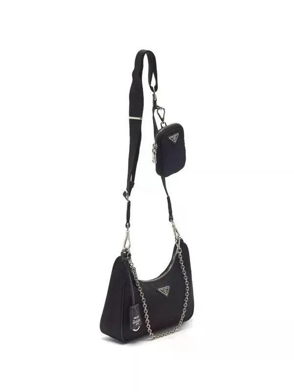 Prada Re-edition 2005 Chain Shoulder Bag - Black