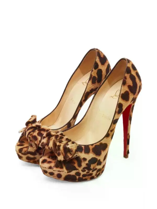 CHRISTIAN LOUBOUTIN Leopard-print Bow Pumps