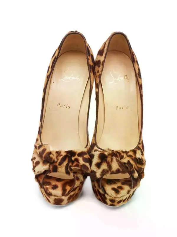 CHRISTIAN LOUBOUTIN Leopard-print Bow Pumps